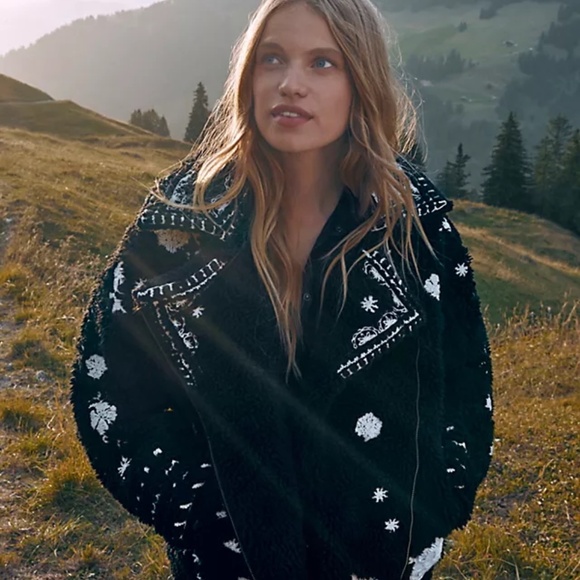 Free People | Jackets & Coats | Bnwt Free People Maya Embroidered ...